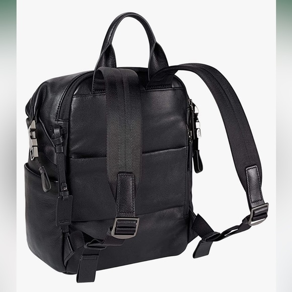 Tumi | Bags | Nwt Tumi Mezzanine Pat Backpack Black Leather | Poshmark